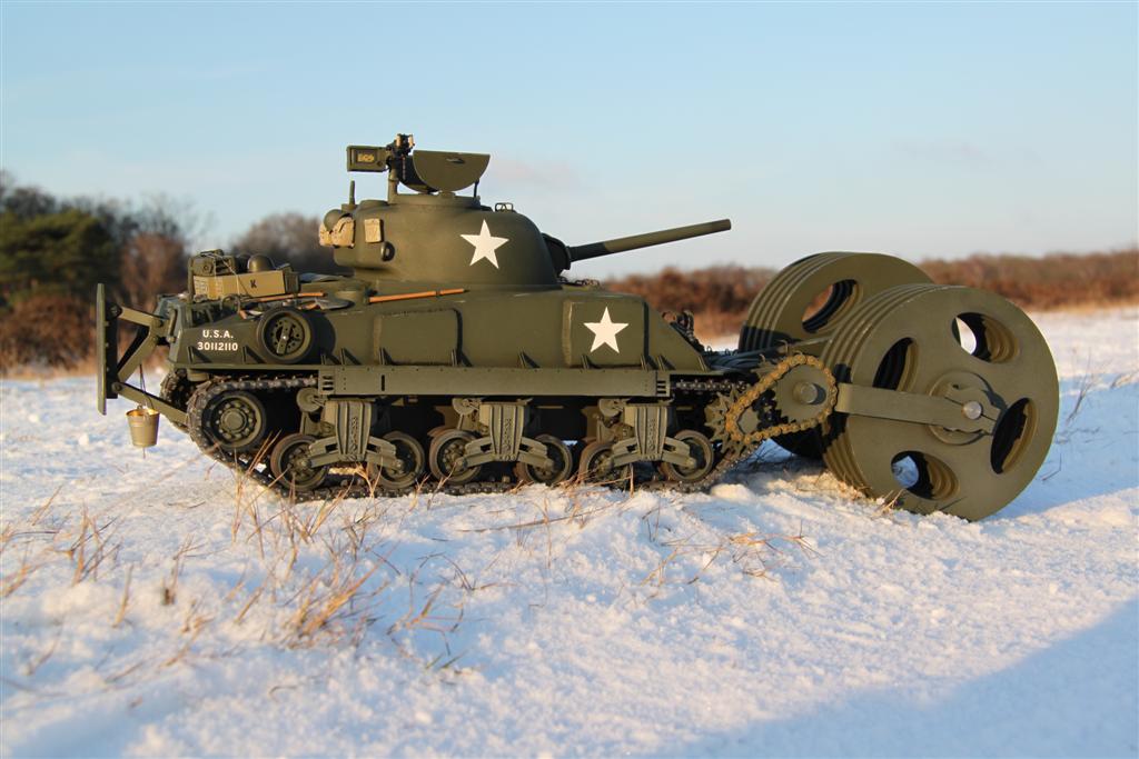 Sherman T1E3 mine-exploder conversion - TamiyaBlog