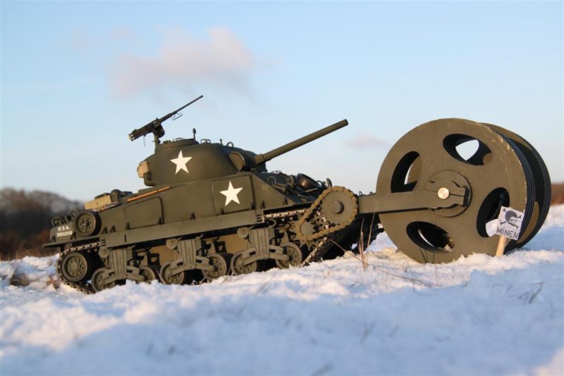 Sherman T1E3 mine-exploder conversion - TamiyaBlog