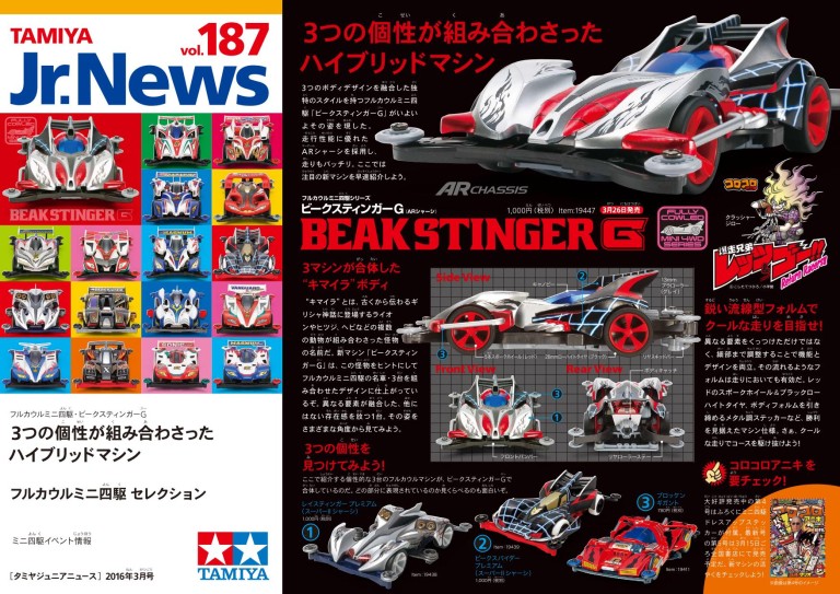 Tamiya 95274 Super Mini 4WD Astro-Boomerang Clear Red Special & Jr.News ...
