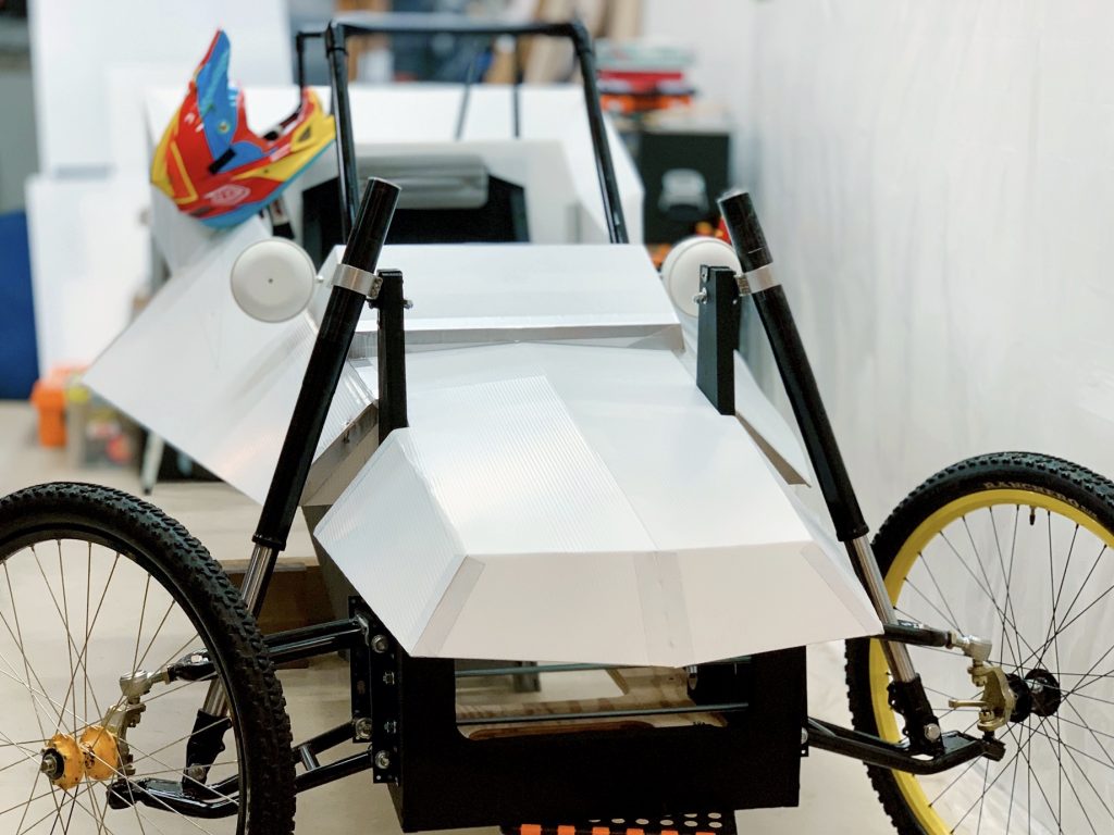 A very different full sized Tamiya Grasshopper at the Red Bull Box Cart ...