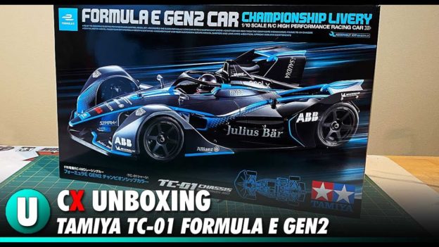 Tamiya 58681 Formula E GEN2 Car Championship Livery TC-01 Chassis unboxing - TamiyaBlog