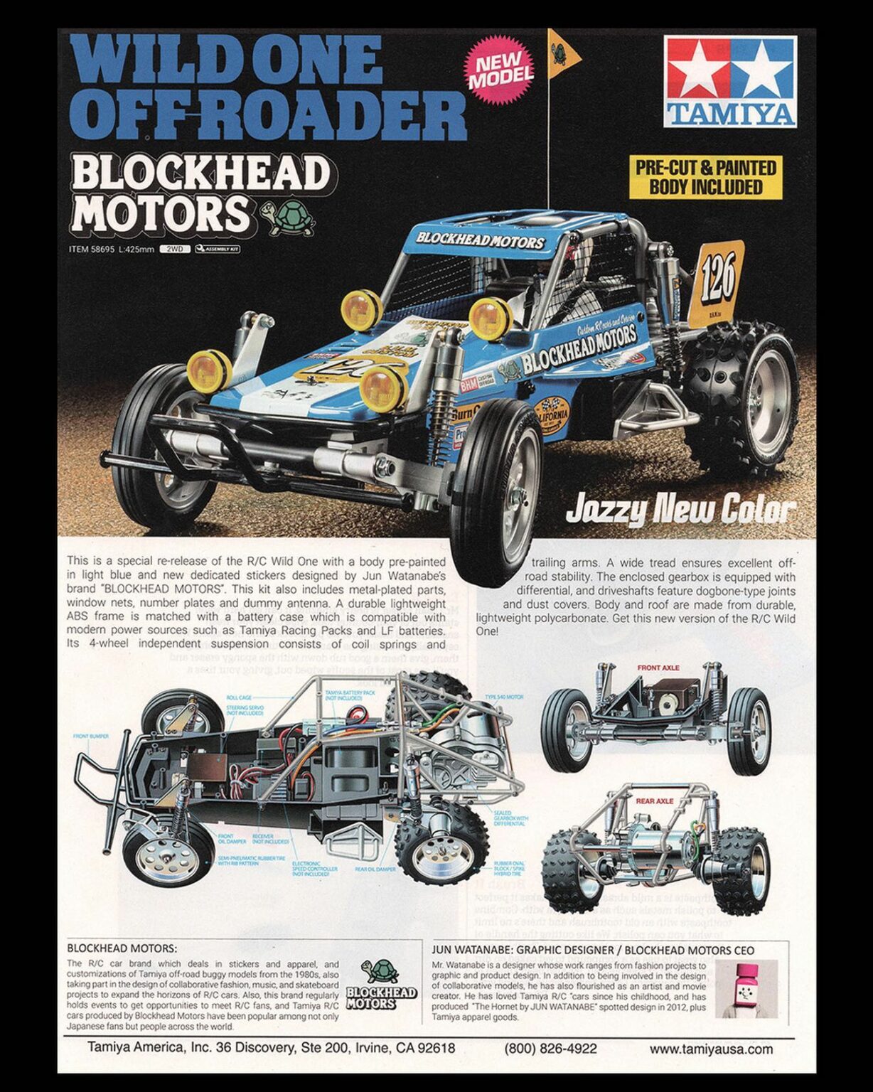 Nice retro style Tamiya 58695 Wild One Off-Roader Blockhead Motors ...