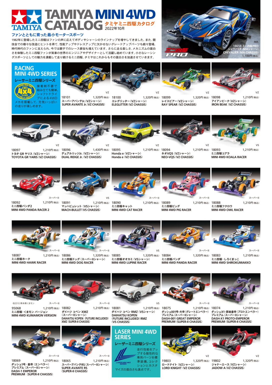 Tamiya Mini 4WD Catalogue 2022/10 for free download - TamiyaBlog