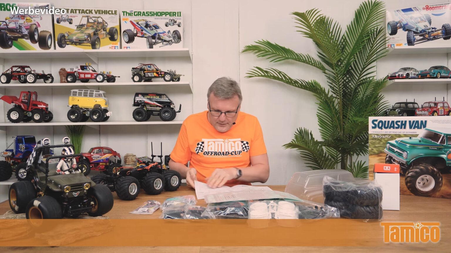 Unboxing video of Tamiya 58725 Squash Van GF-02 Chassis - TamiyaBlog